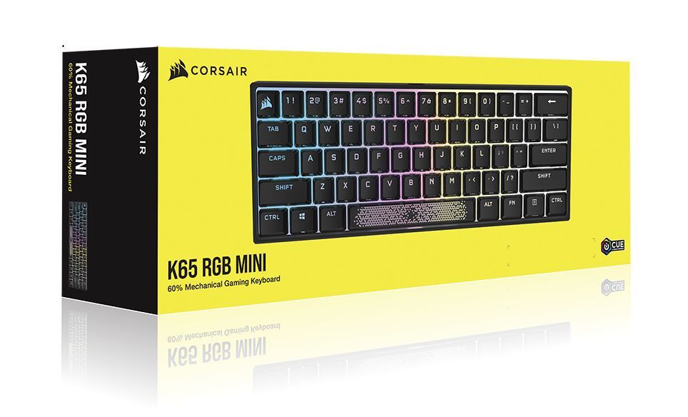Corsair K65 RGB MINI 60pct Mechanical Gaming Keyboard Backlit RGB LED ...