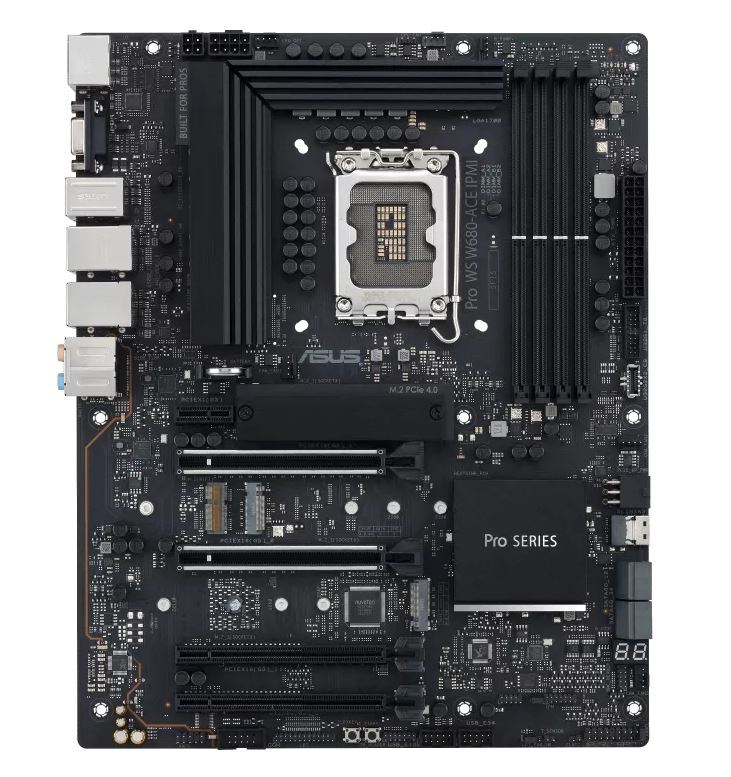 ASUS PRO WS W680-ACE IPMI LGA1700 ATX Workstation Motherboard, PCIe 5 ...