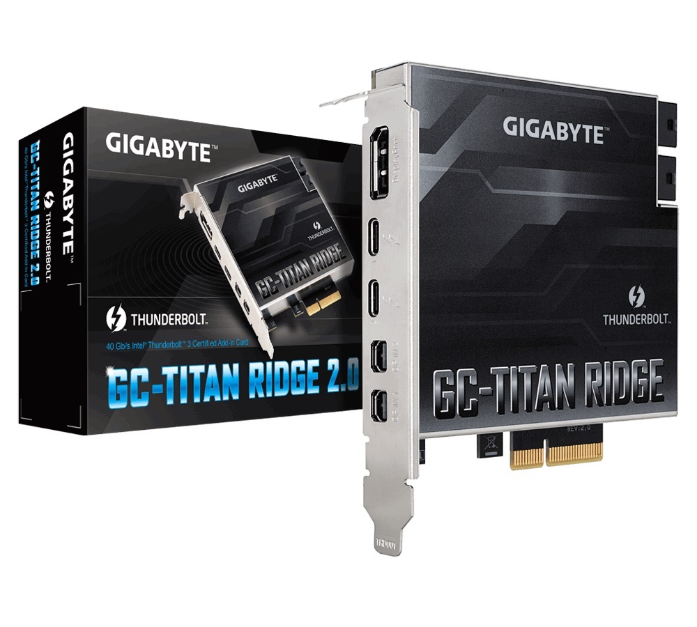 Gigabyte TITAN Ridge Rev2 Dual Thunderbolt 3 Card for Z490 H470 Series ...