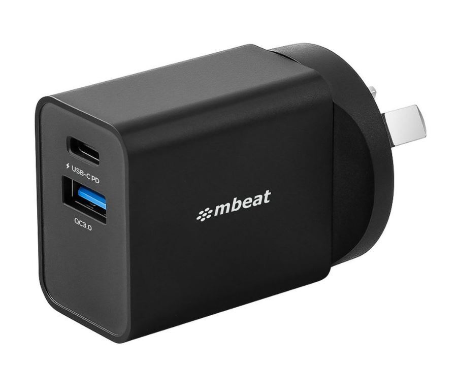 mbeat Gorilla Power Dual Port 18W USB-C PD QC 3.0 Charger - MBEAT