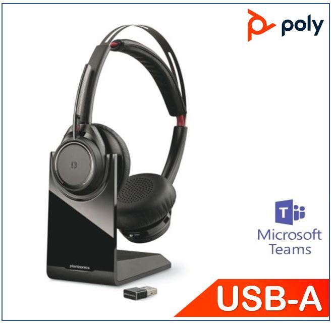Plantronics/Poly B825-M Voyager Focus UC BT Headset with charging stand ...