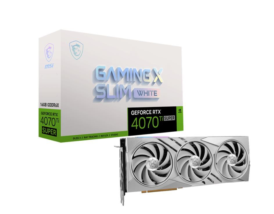 MSI GeForce RTX 4070 Ti SUPER 16G GAMING X SLIM WHITE Video Card ...